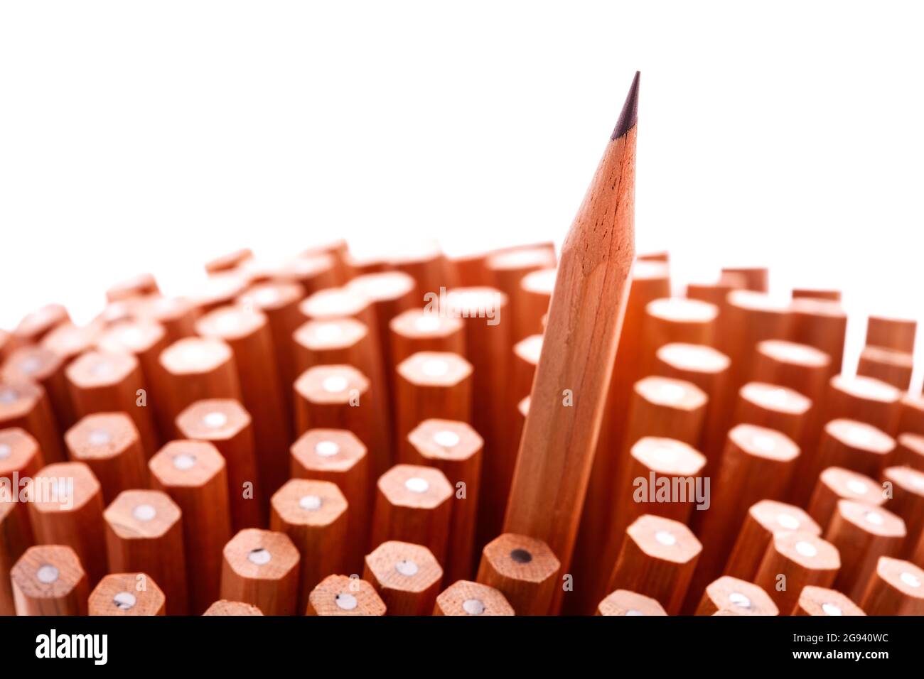 Group of sharpen and unsharp pencils Stock Photo - Alamy