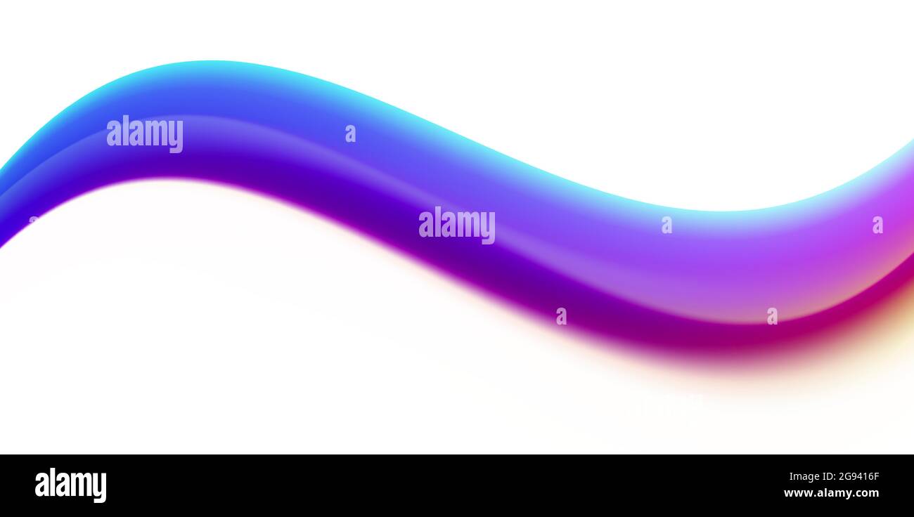 Fluid wave shape of bright gradient, soft smooth curve graphic element ...