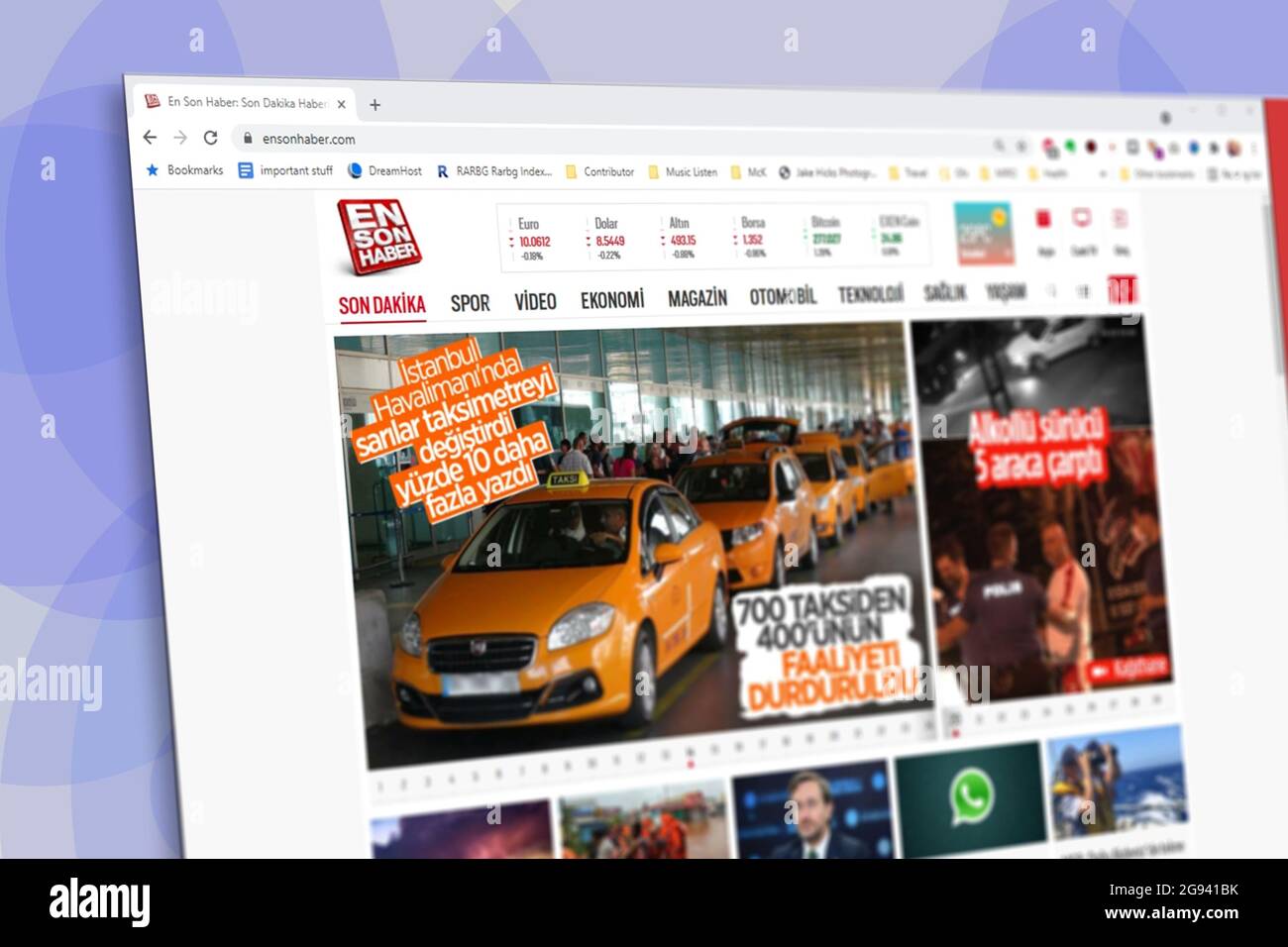 Istanbul, Turkey - July 2021: Illustrative Editorial screenshot of ...