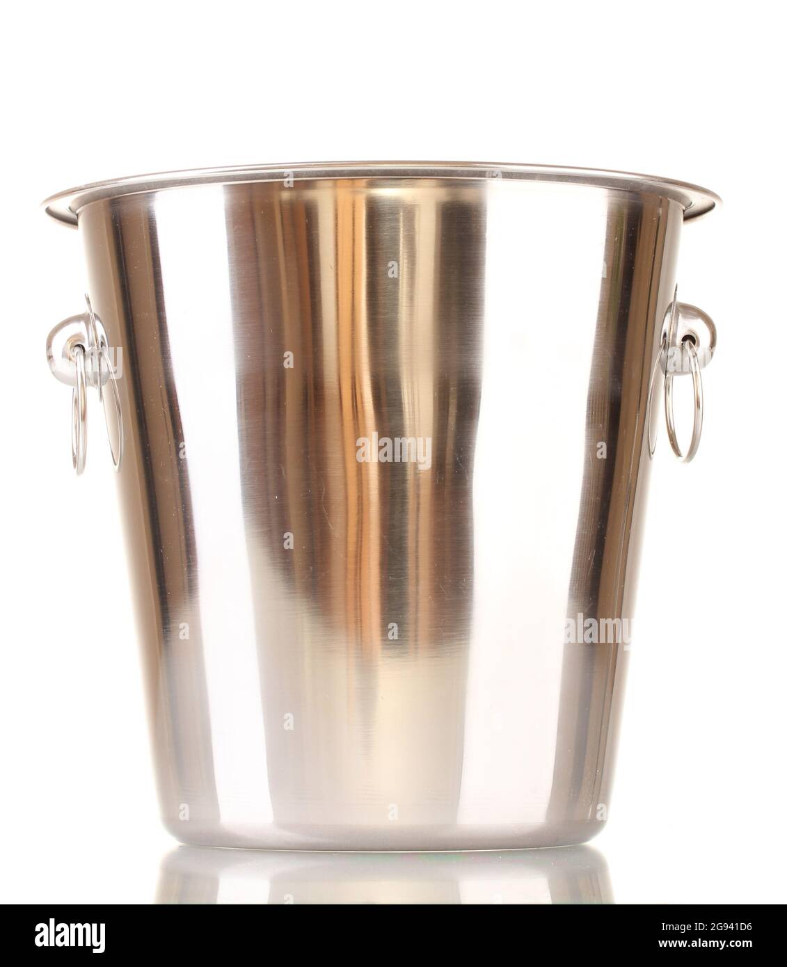empty bucket for champagne bottle isolated on a white Stock Photo - Alamy