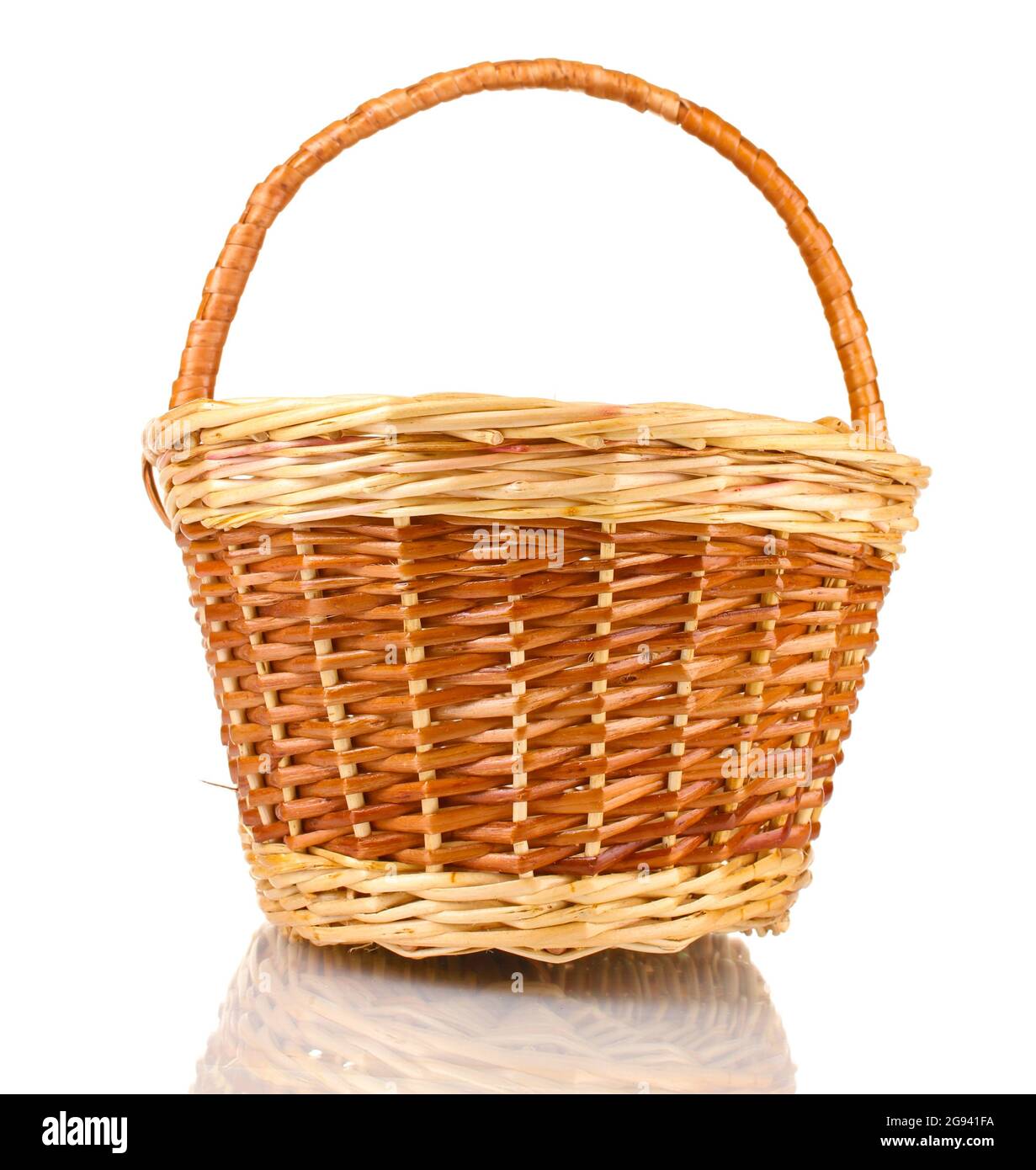 empty basket isolated on white Stock Photo - Alamy