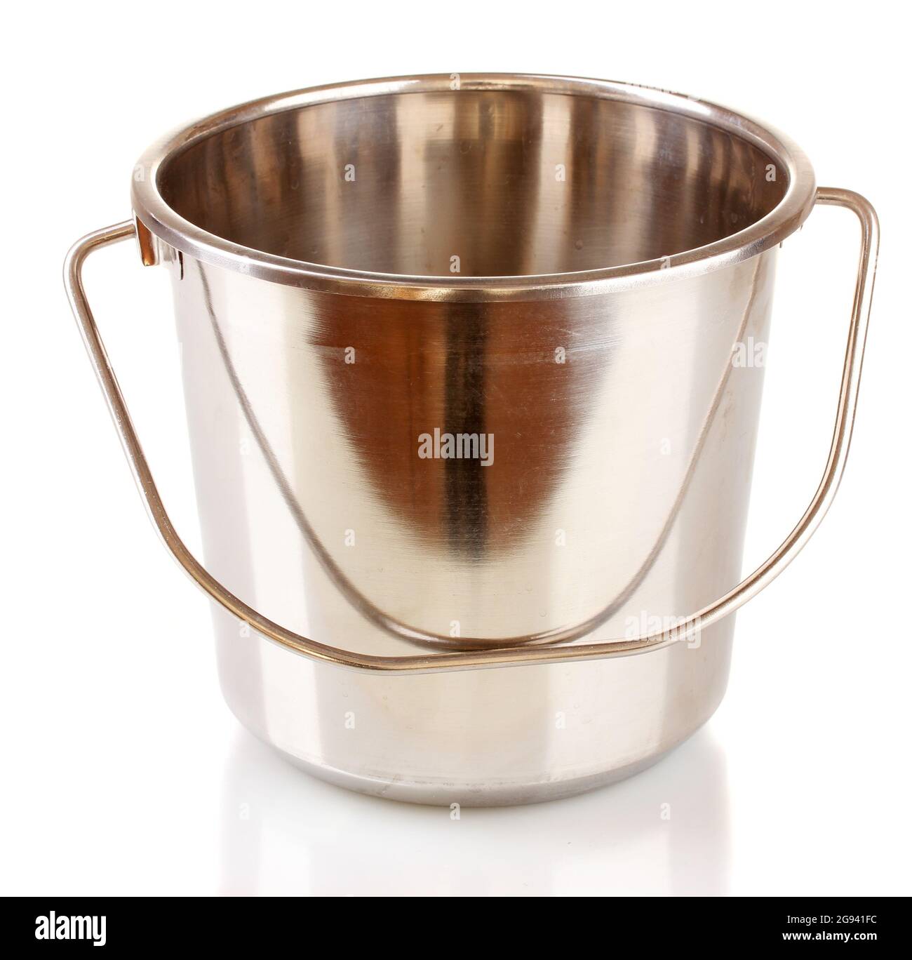 empty bucket for champagne bottle isolated on a white Stock Photo - Alamy