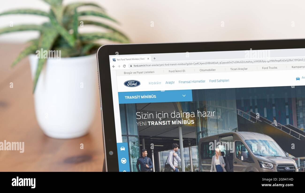 Istanbul, Turkey - July 2021: Illustrative Editorial screenshot of ...