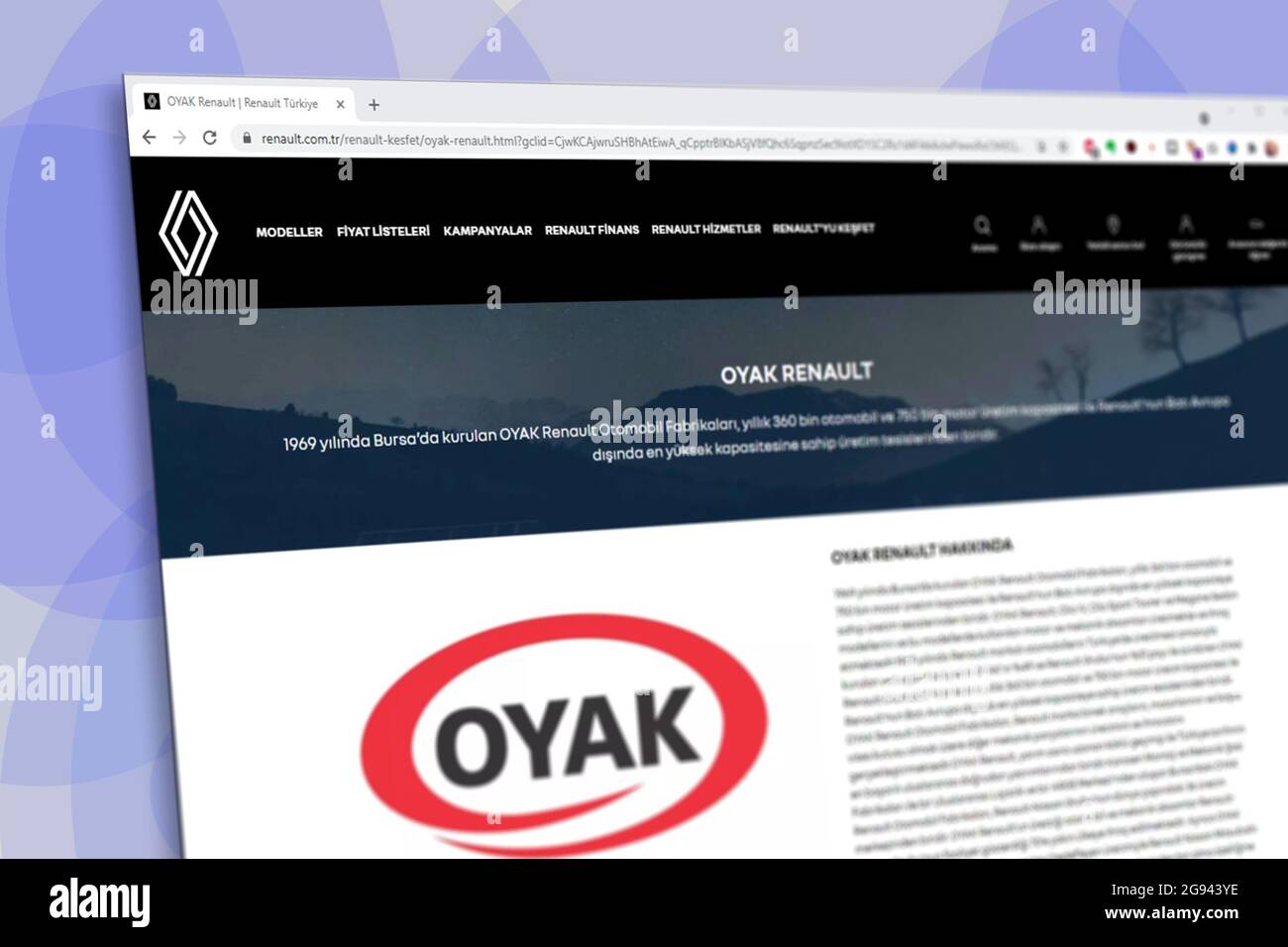 Istanbul, Turkey - July 2021: Illustrative Editorial screenshot of ...