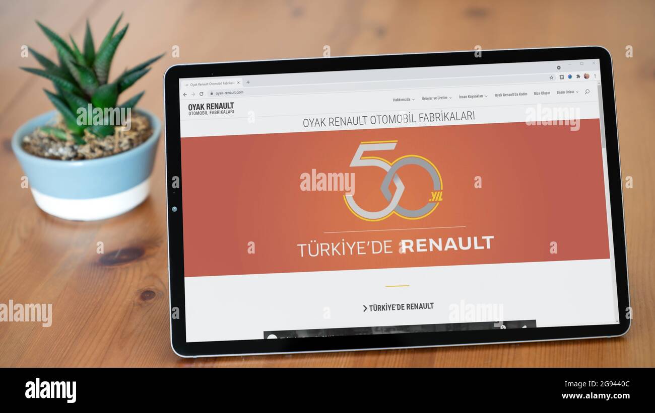 Istanbul, Turkey - July 2021: Illustrative Editorial screenshot of ...