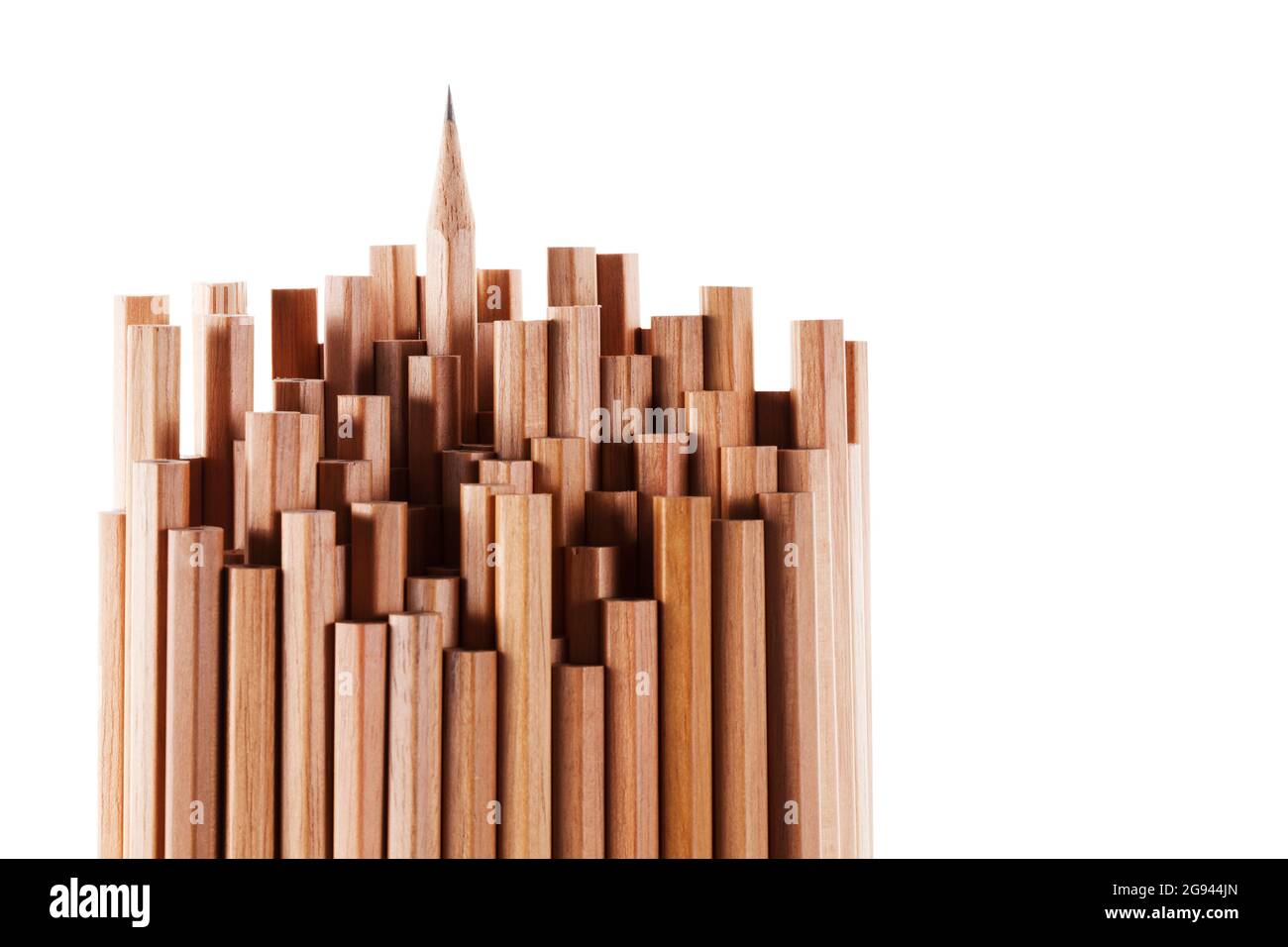 Group of pencils with one sharp Stock Photo - Alamy