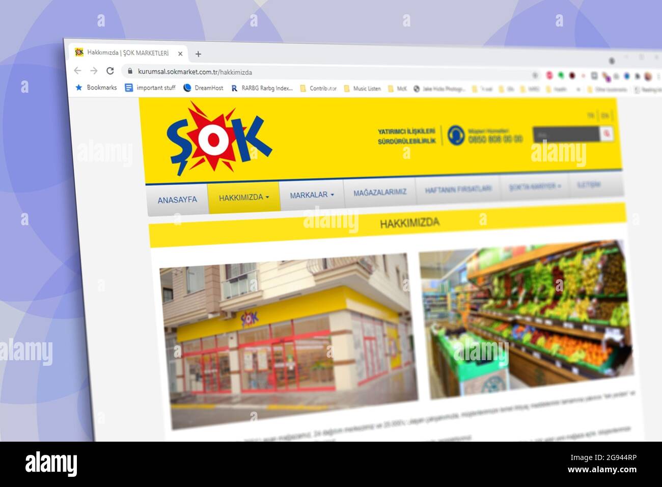 Istanbul, Turkey - July 2021: Illustrative Editorial screenshot of ...