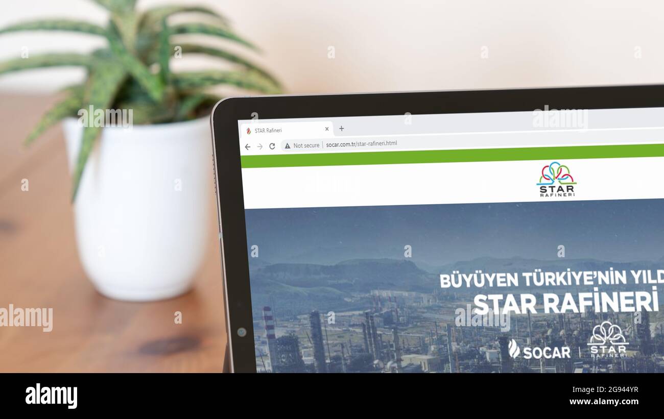 Istanbul, Turkey - July 2021: Illustrative Editorial screenshot of ...