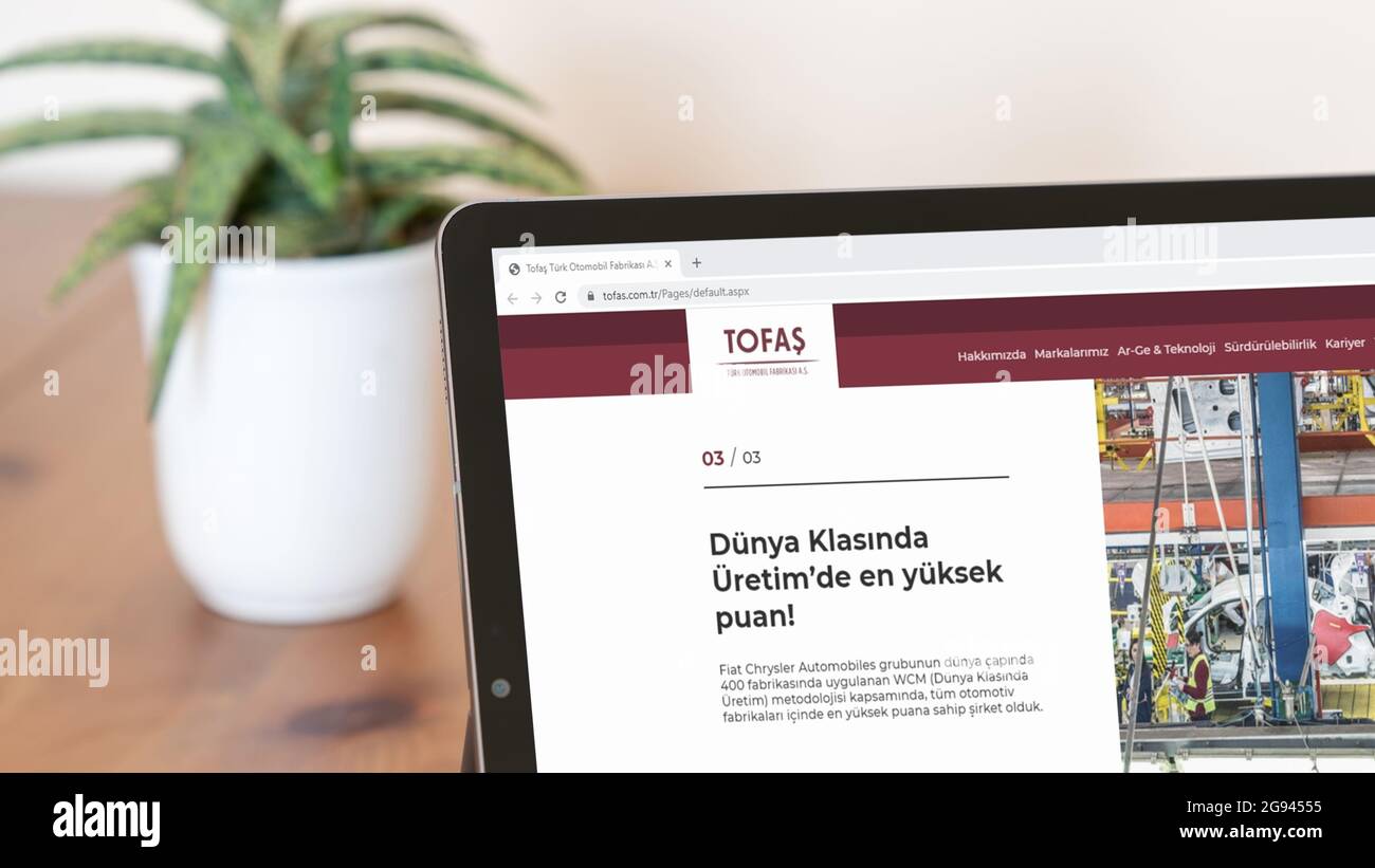 Istanbul, Turkey - July 2021: Illustrative Editorial screenshot of ...