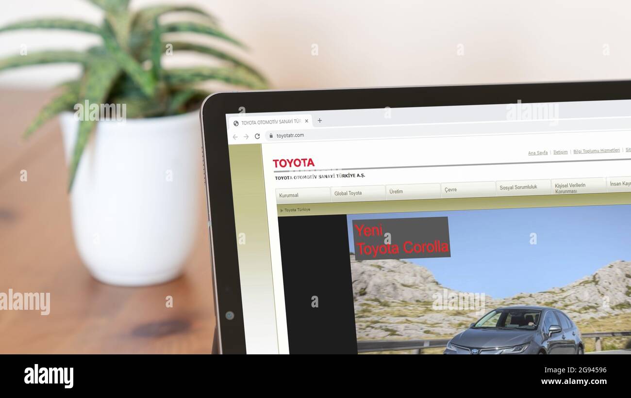 Istanbul, Turkey - July 2021: Illustrative Editorial screenshot of ...