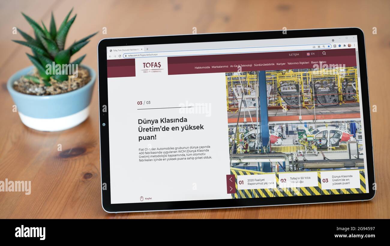 Istanbul, Turkey - July 2021: Illustrative Editorial screenshot of ...