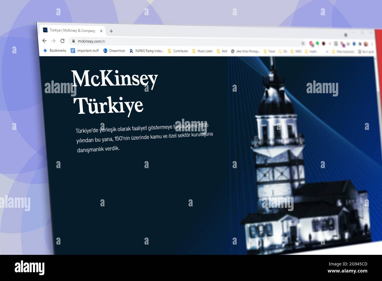 Istanbul, Turkey - July 2021: Illustrative Editorial screenshot of ...