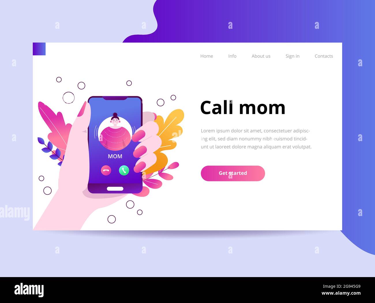Incoming call and mom Stock Vector Images - Alamy