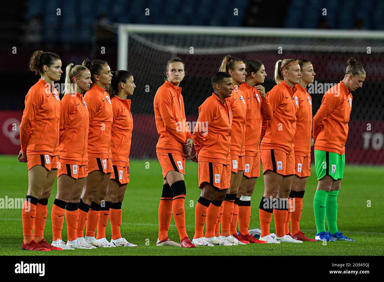 Rifu, Japan. 24th July, 2021. RIFU, JAPAN - JULY 24: players of the ...