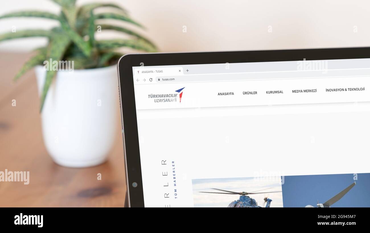 Istanbul, Turkey - July 2021: Illustrative Editorial screenshot of ...