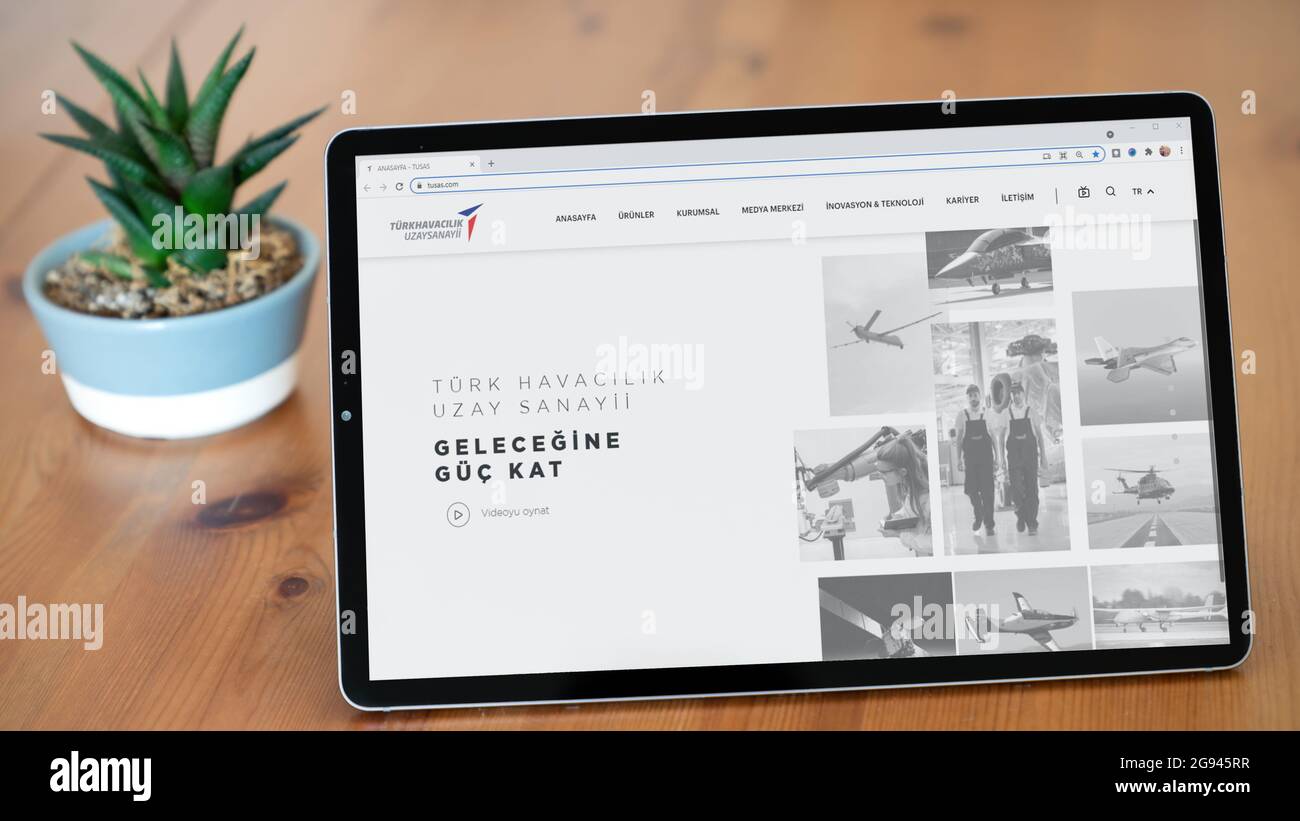 Istanbul, Turkey - July 2021: Illustrative Editorial screenshot of ...