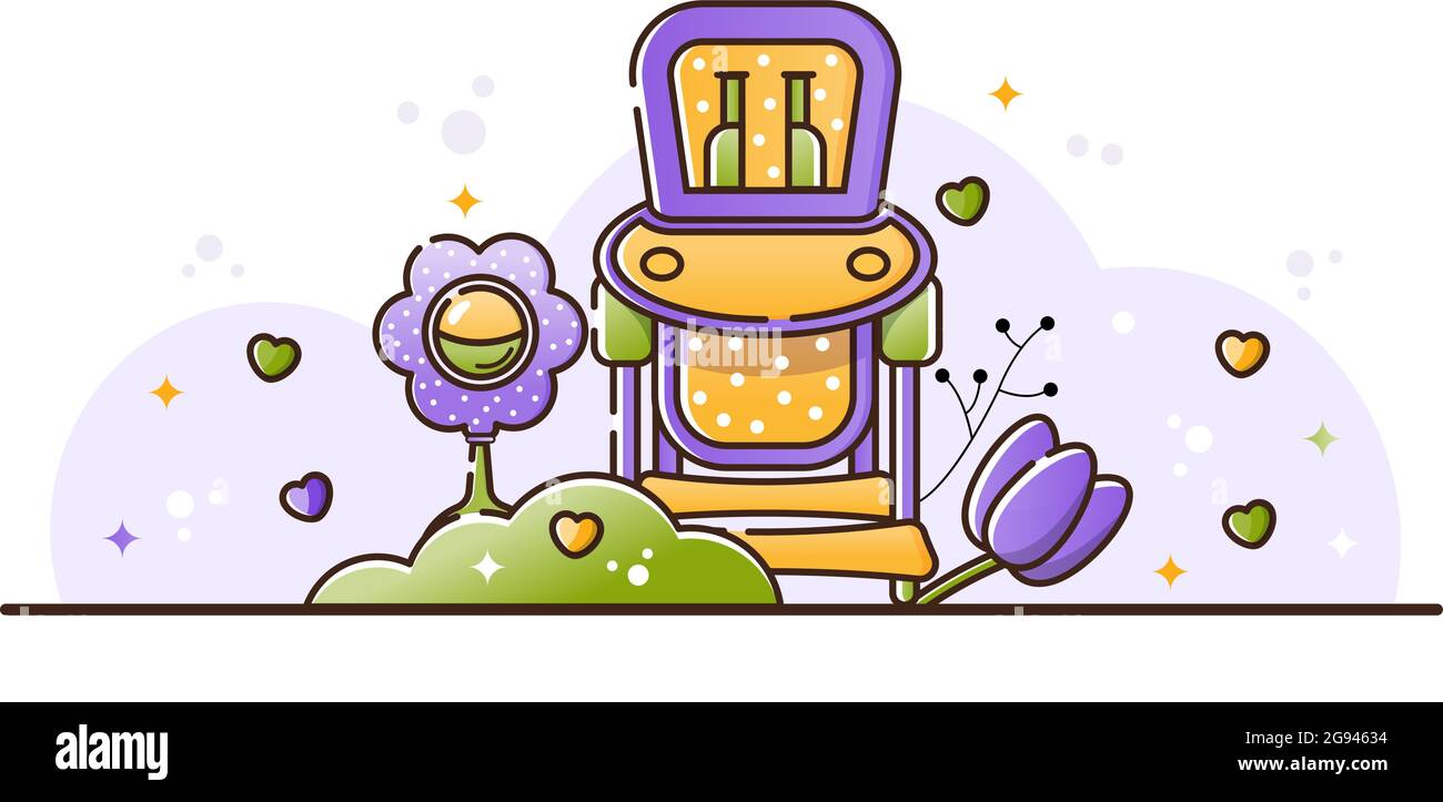 Baby Yellow Rattle Clip Art