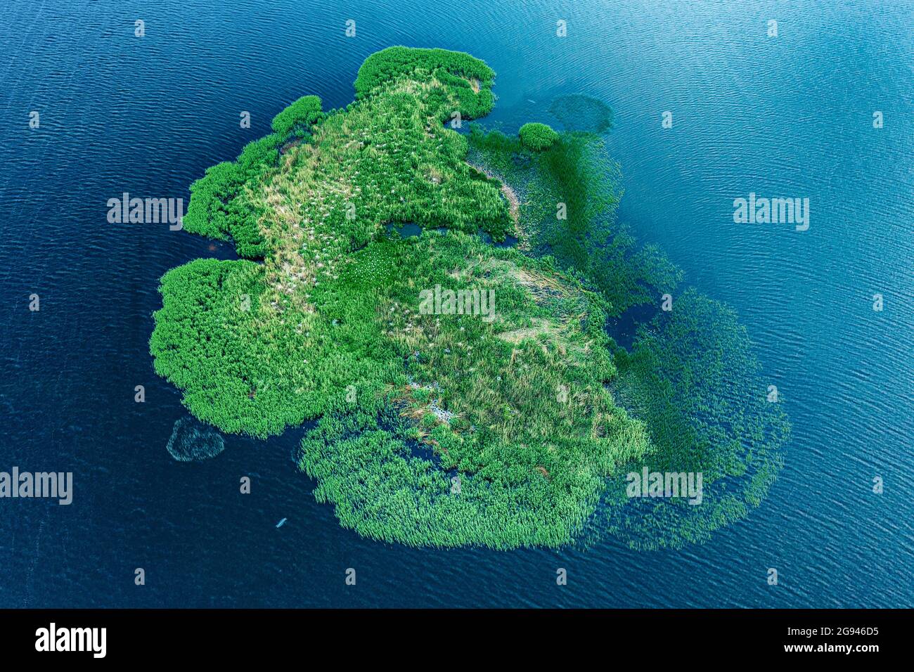 Island on the river Stock Photo - Alamy
