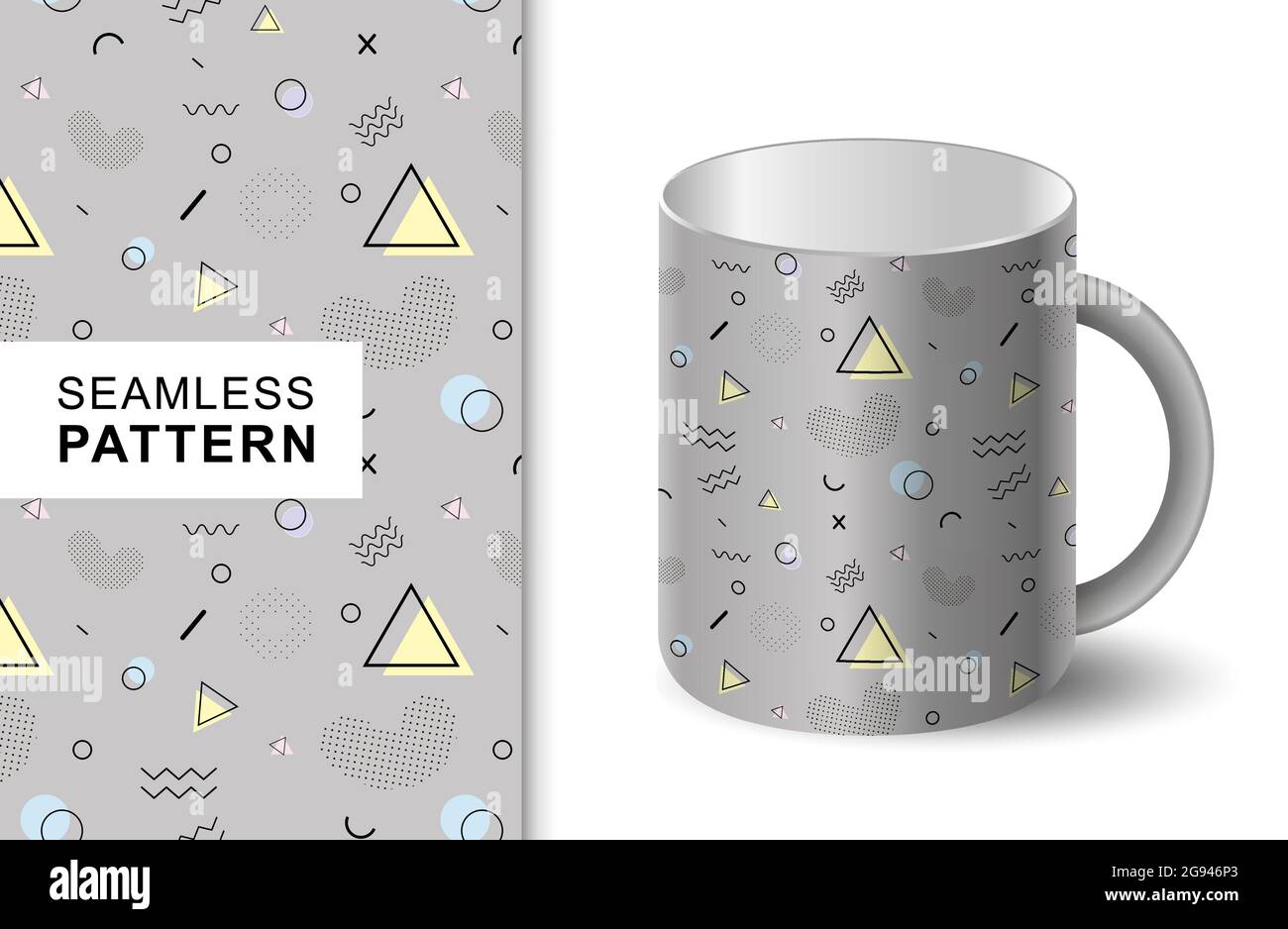 Geometric cups vector vectors hi-res stock photography and images - Alamy