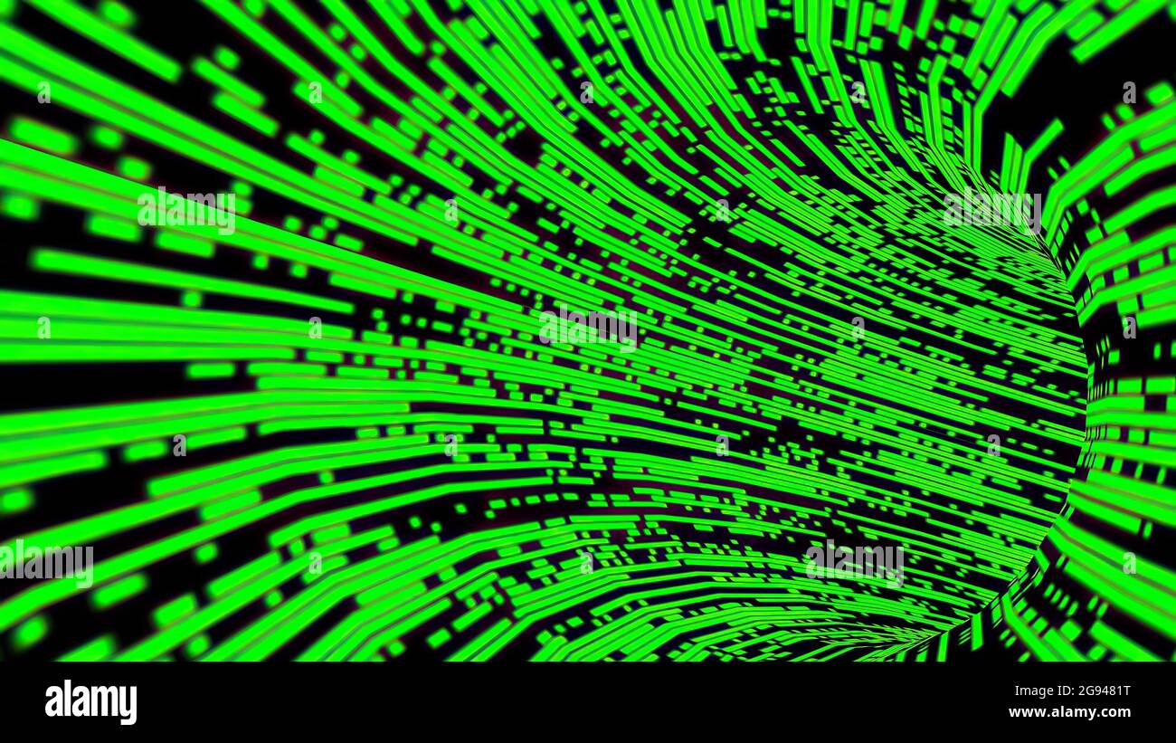 Driving through the bit stream digital pixel tunnel Stock Photo - Alamy