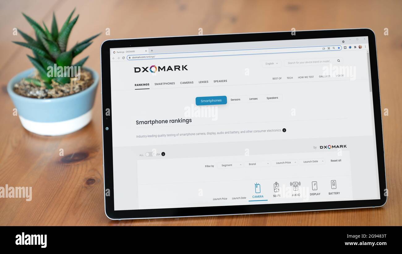 Istanbul, Turkey - July 2021: Illustrative Editorial of DXOMARK optics ...