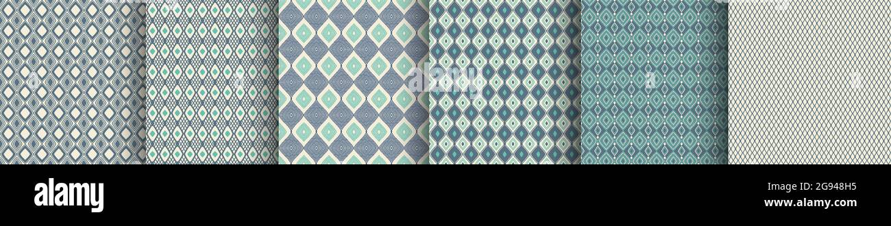 Rhombus seamless pattern. Geometry vector line pattern set for fabric ...