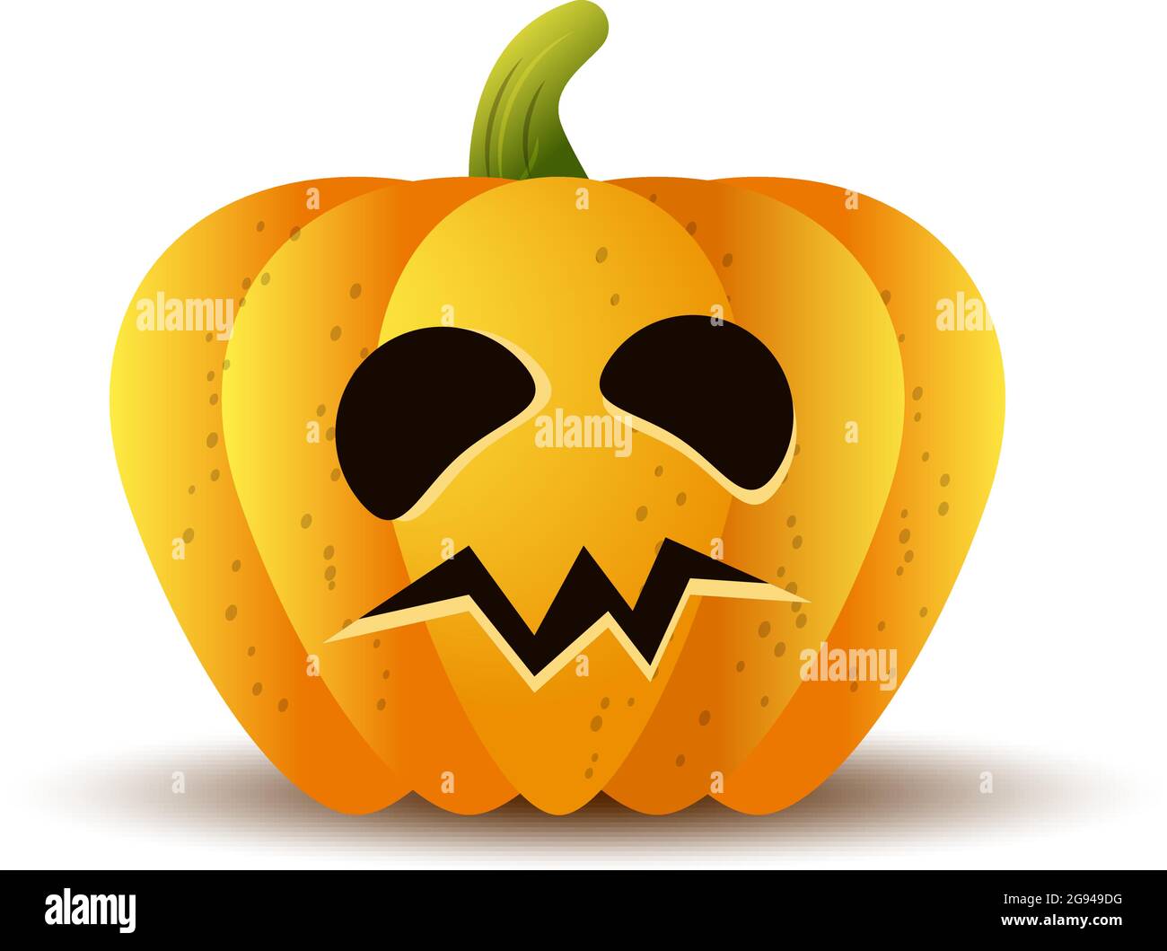 halloween pumpkins, funny faces on white background. vector ...