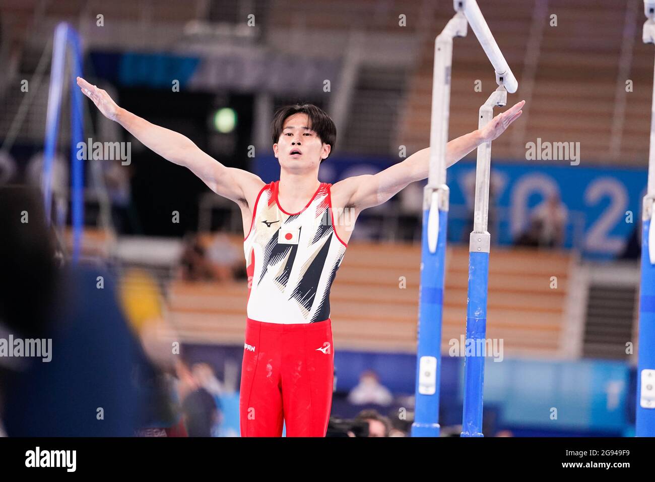 Tokyo, Japan. 24th July, 2021. Kazuma Kaya (JPN) Gymnastics - Artistic : Men's Qualification ...