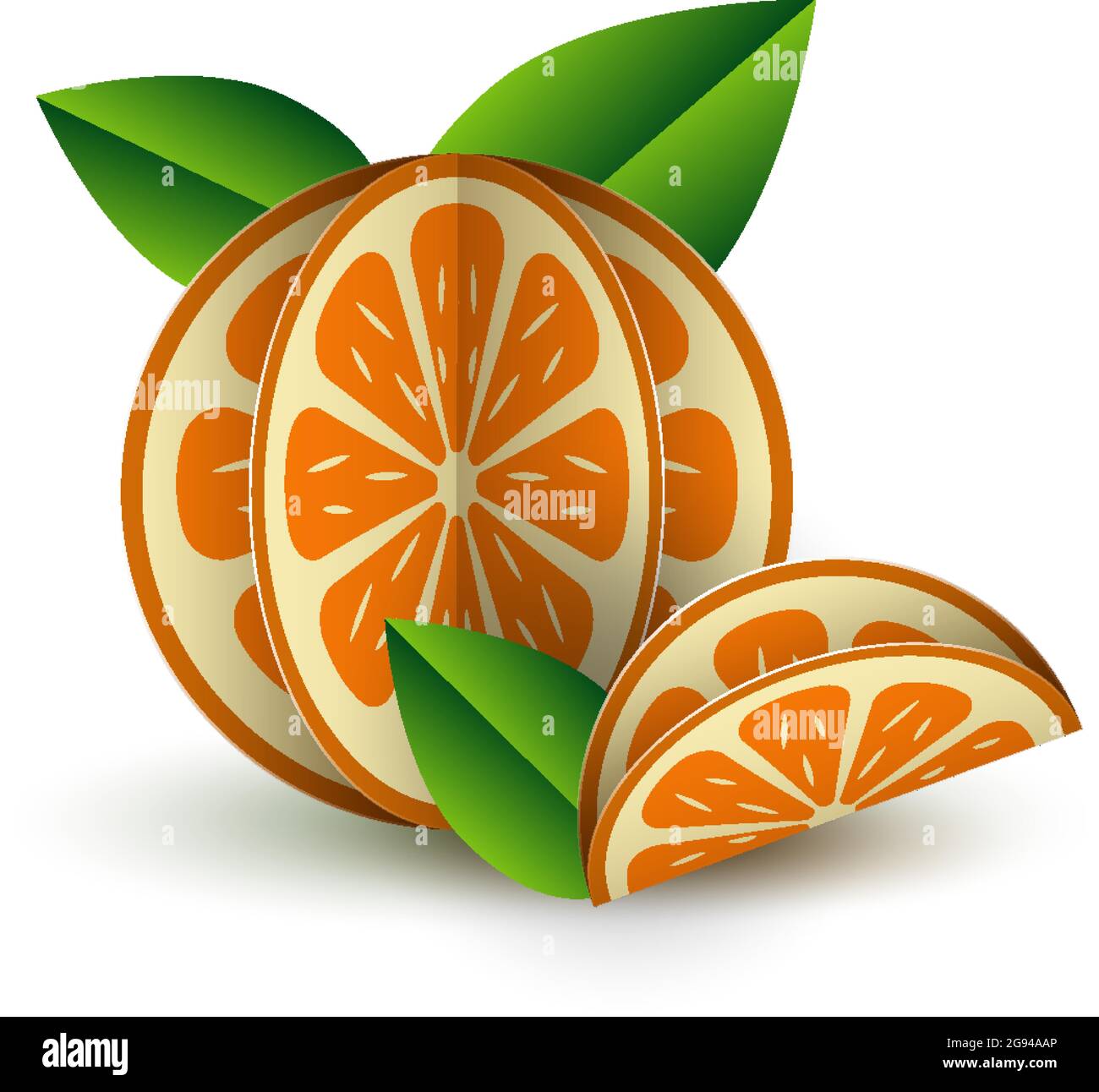 Vector tropical summer exotic fruit paper cut volumetric. Origami ...
