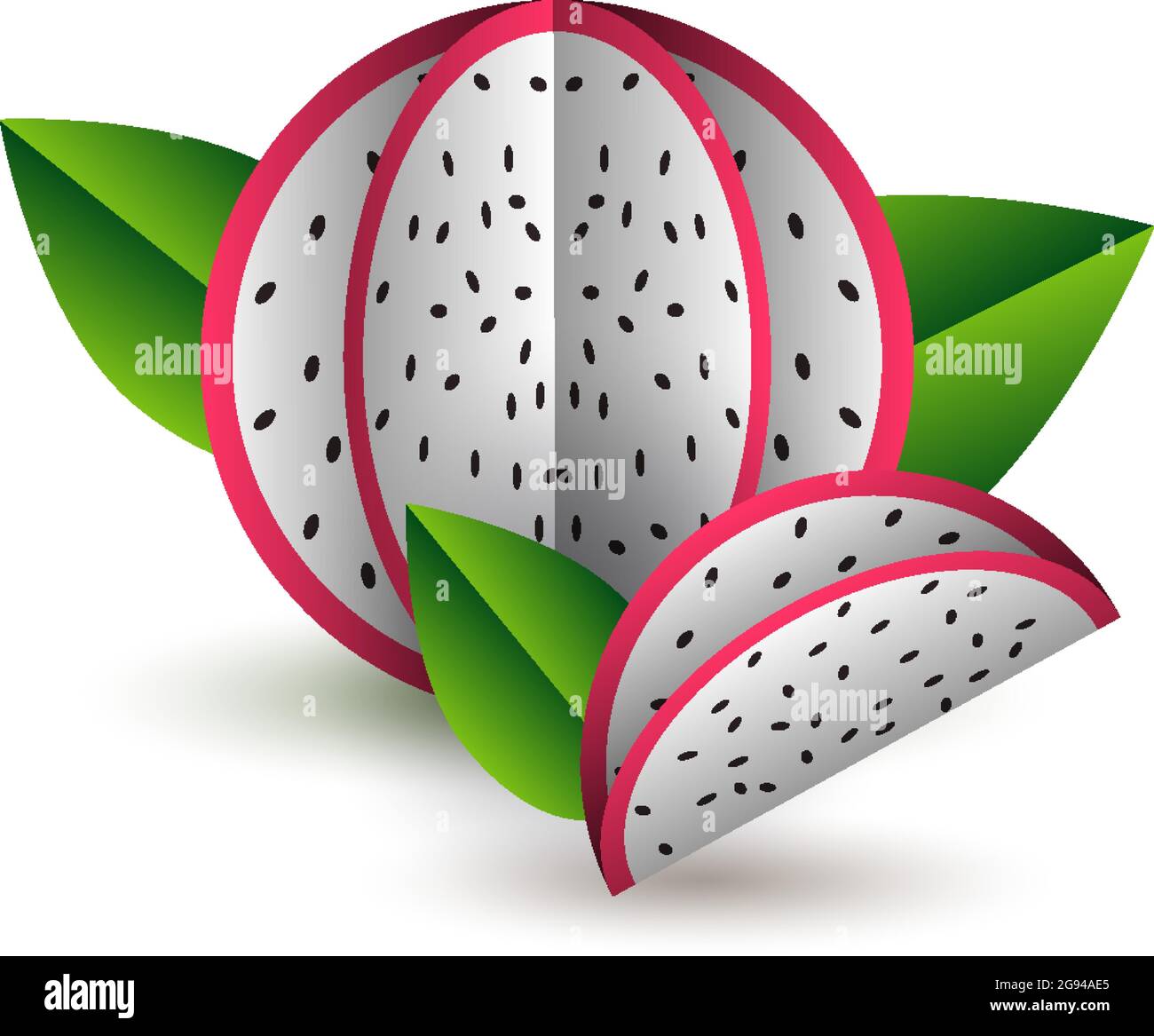 Vector tropical summer exotic fruit paper cut volumetric. Origami ...