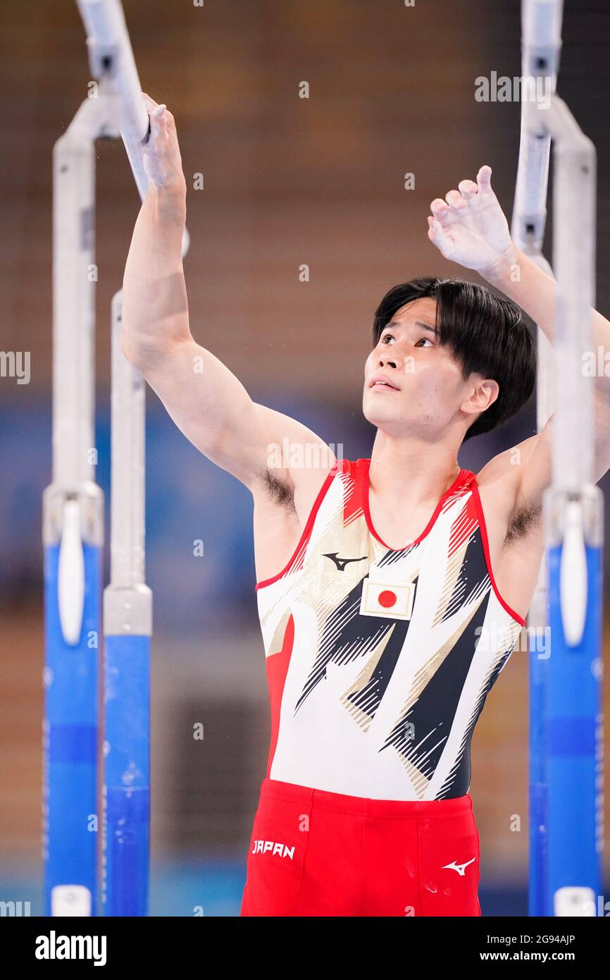 Tokyo, Japan. 24th July, 2021. Kazuma Kaya (JPN) Gymnastics - Artistic : Men's Qualification ...