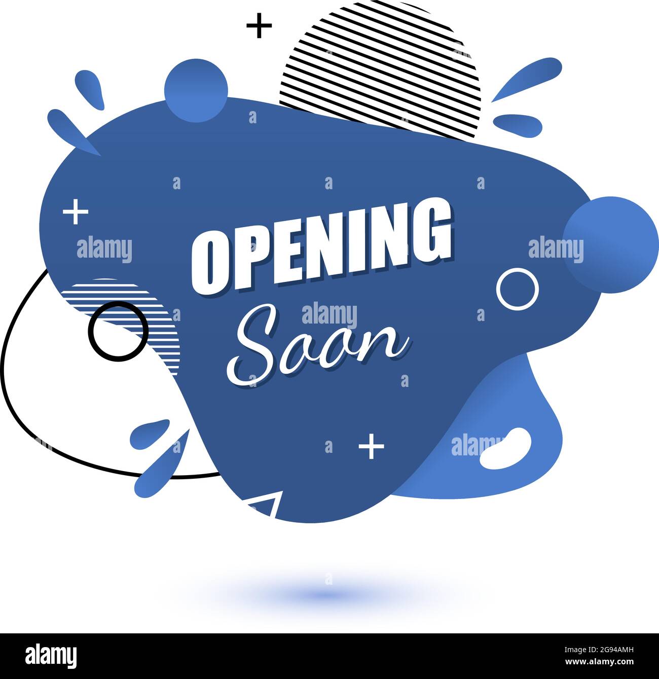 Vector social media tag opening soon. Isolated object of color 2020 ...