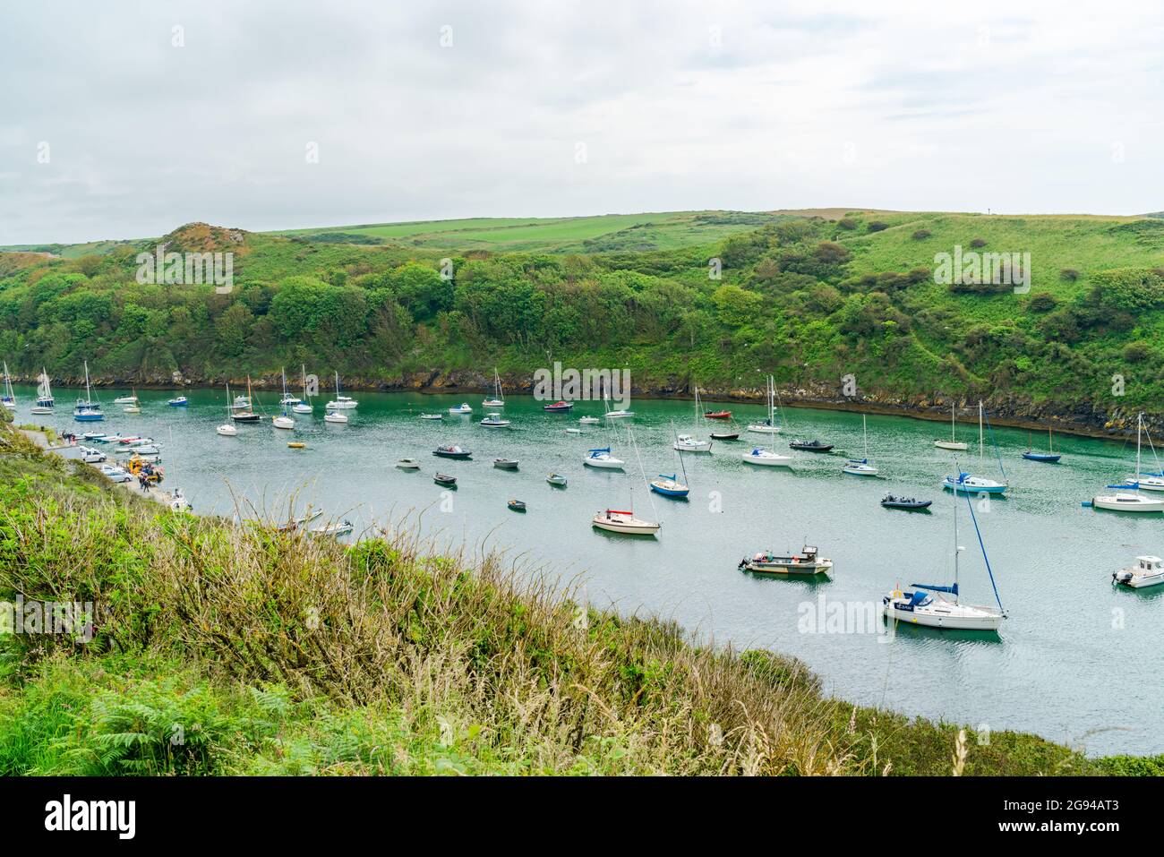 SOLVA, WALES - JUNE 29, 2021: Boats and yachts in Solva harbour, St ...