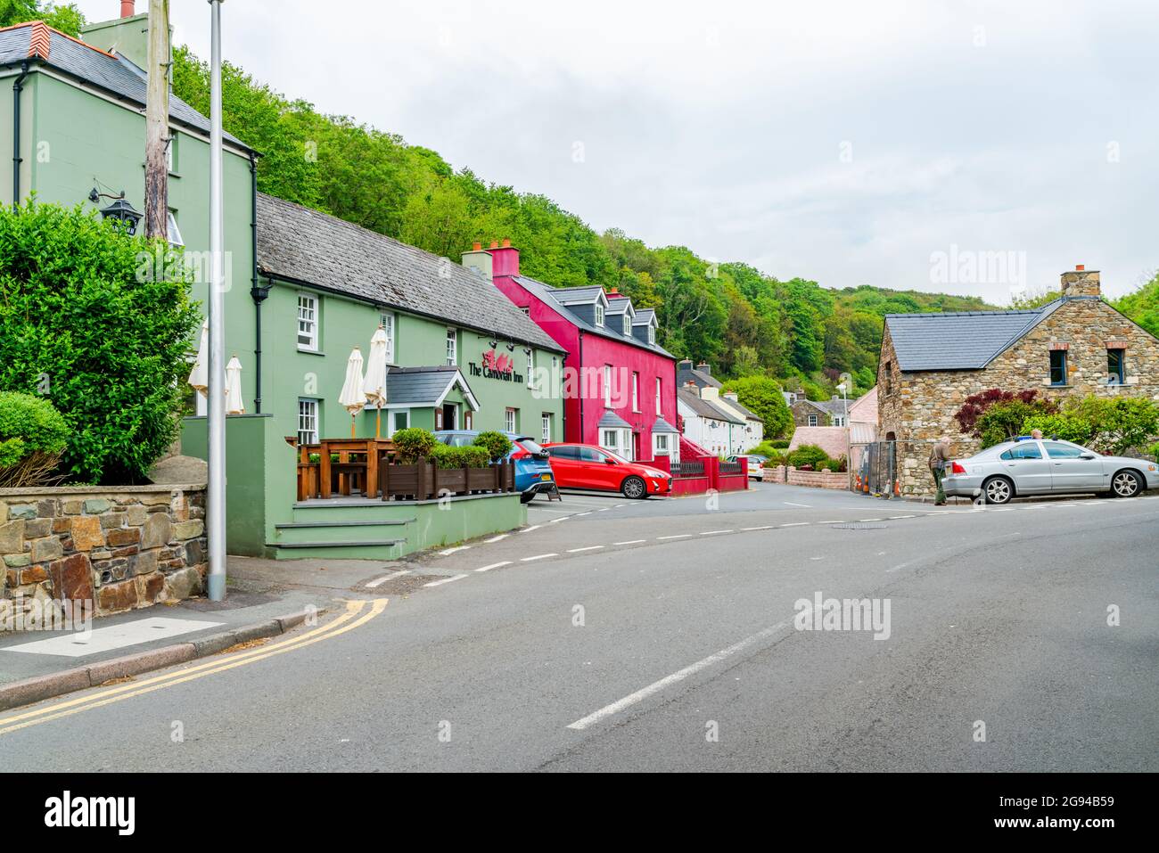 SOLVA, WALES - JUNE 29, 2021: Street view of Solva, a village on the ...