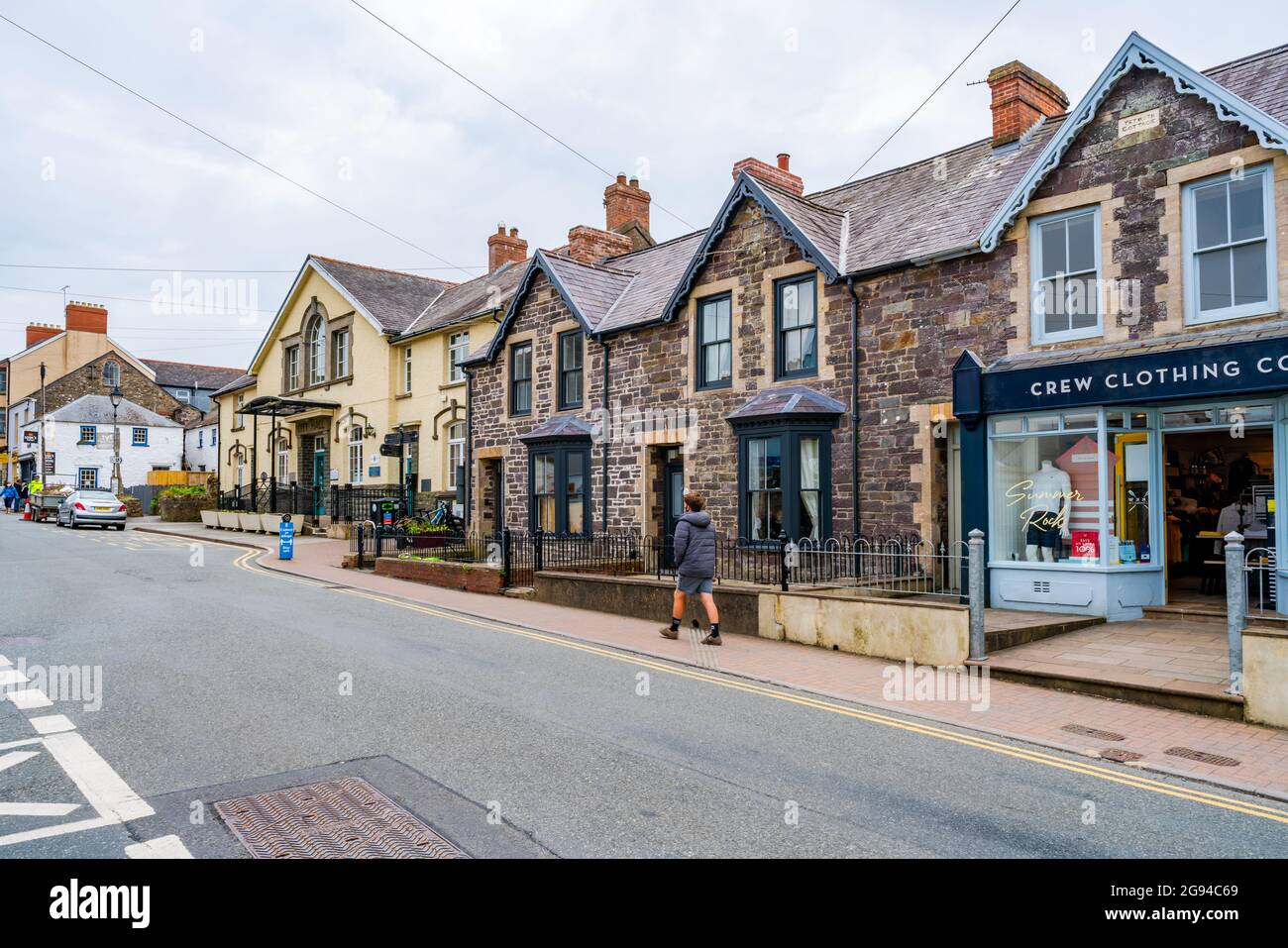 ST DAVIDS, WALES - JUNE 29, 2021: Street view of St Davids, a city in ...