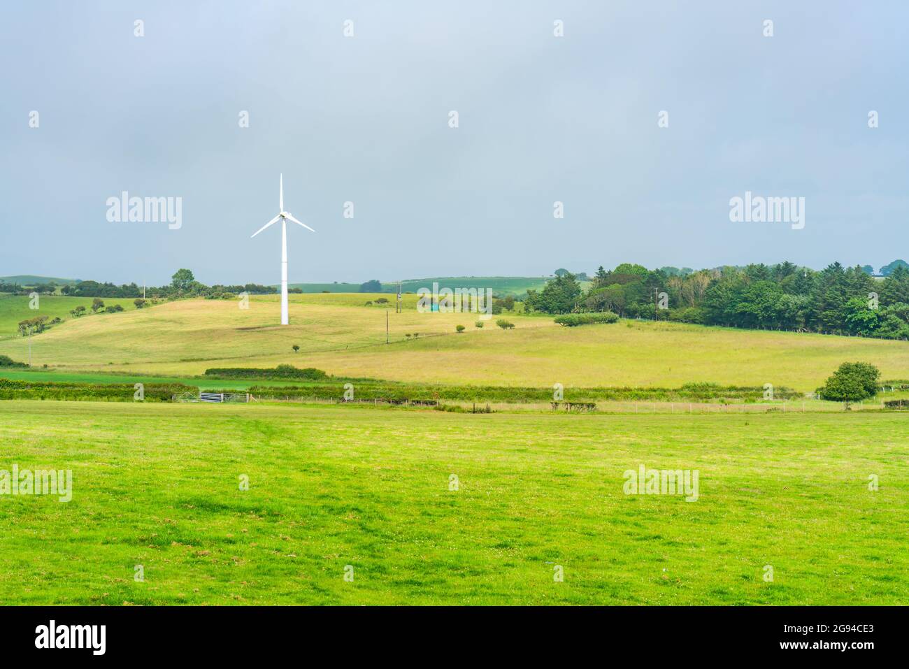 Wind turbine in landscape wales hi-res stock photography and images - Alamy
