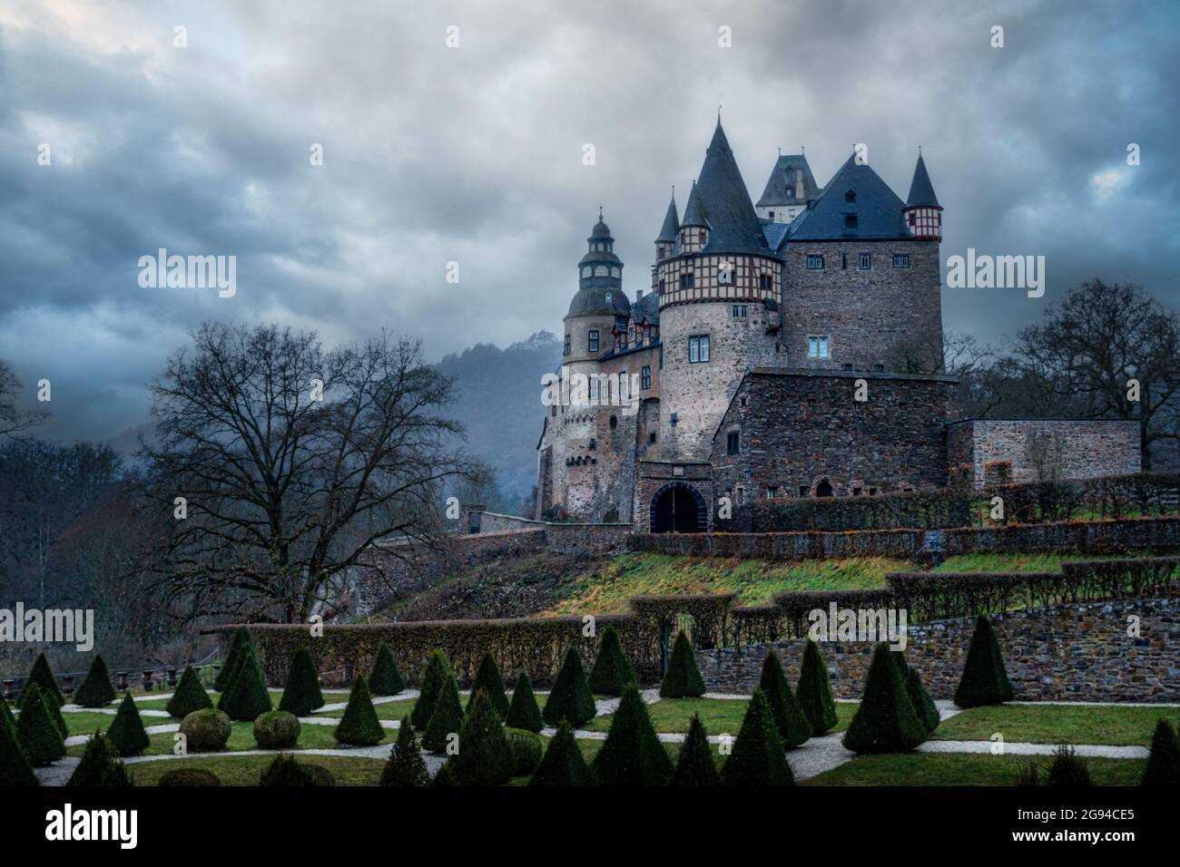 Scenic view of the Burresheim Castle in Sankt Johann, Mayen-Koblenz ...