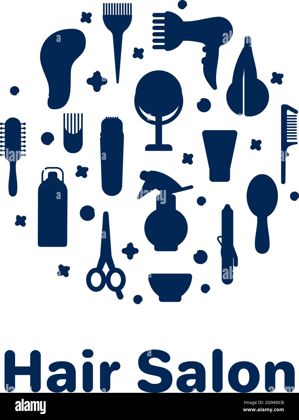 Icons for barber shop. Tools for the master in the beauty salon ...