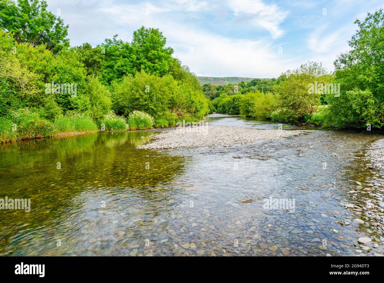 View of the River Wye in Rhayader, Elan Valley, Wales Stock Photo - Alamy