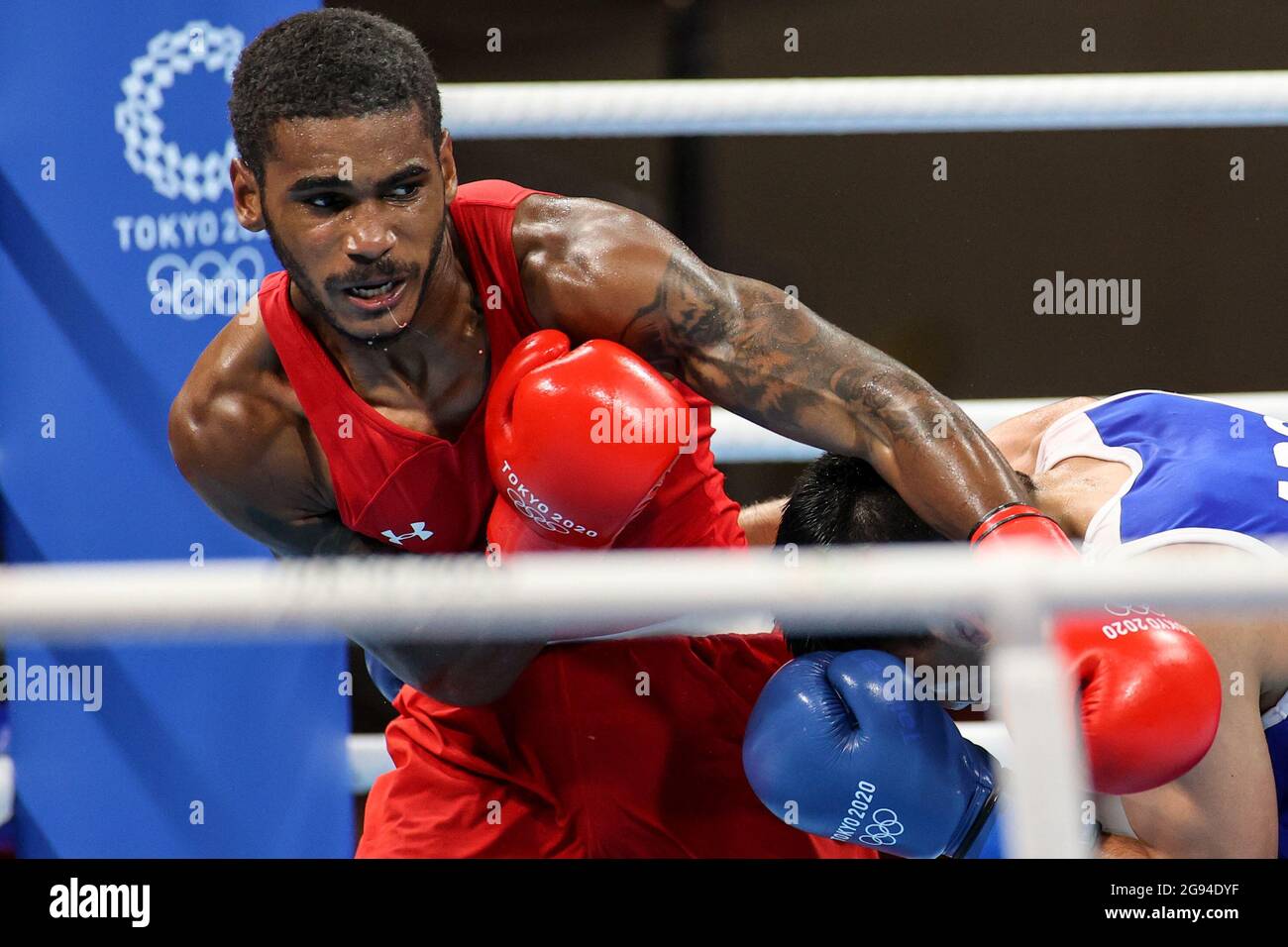 Tokyo, Japan. 24th July, 2021. Delante Johnson(L) of United States ...