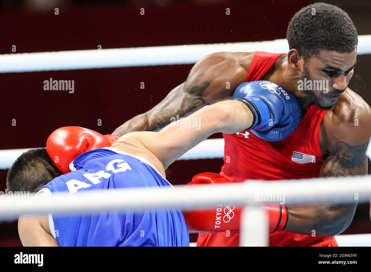 Tokyo, Japan. 24th July, 2021. Delante Johnson(L) of United States ...