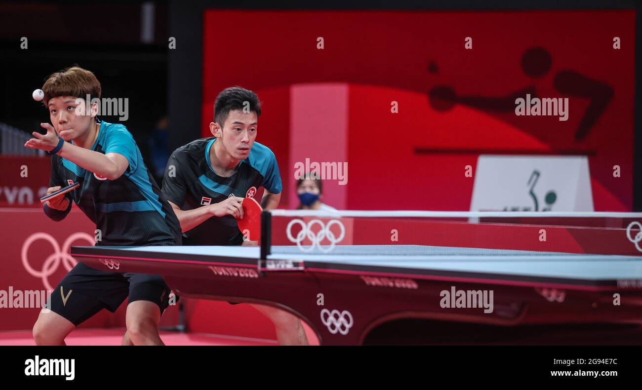 Tokyo, Japan. 24th July, 2021. Wong Chun Ting/Doo Hoi Kem (L) of China ...