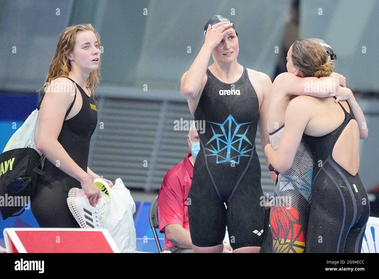 Tokyo, Japan. 24th July, 2021. Swimming: Olympics, heats: 4 x 100 m ...
