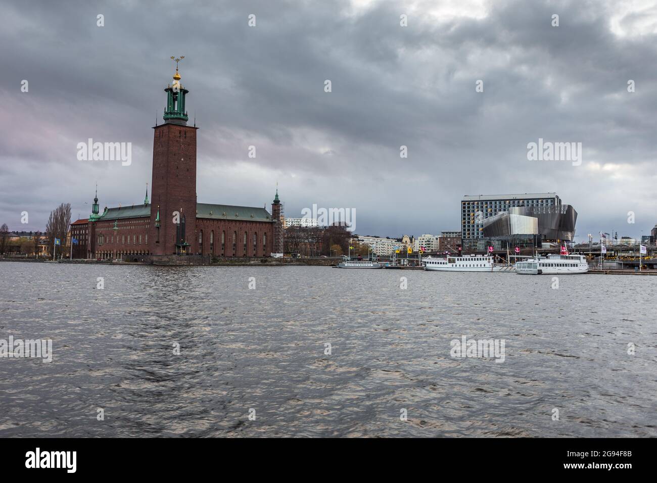 Stockholm, Sweden - 18 April 2016: View of the Stadshuset, Stockholm ...