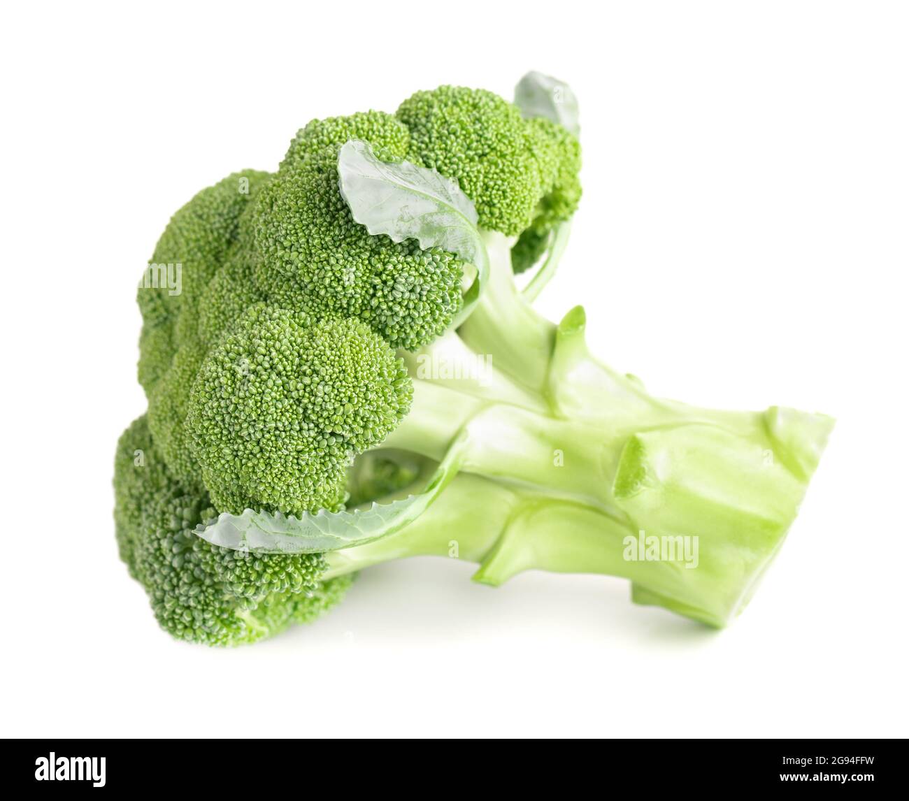 Broccoli isolated on white background. Raw green broccoli vegetable ...