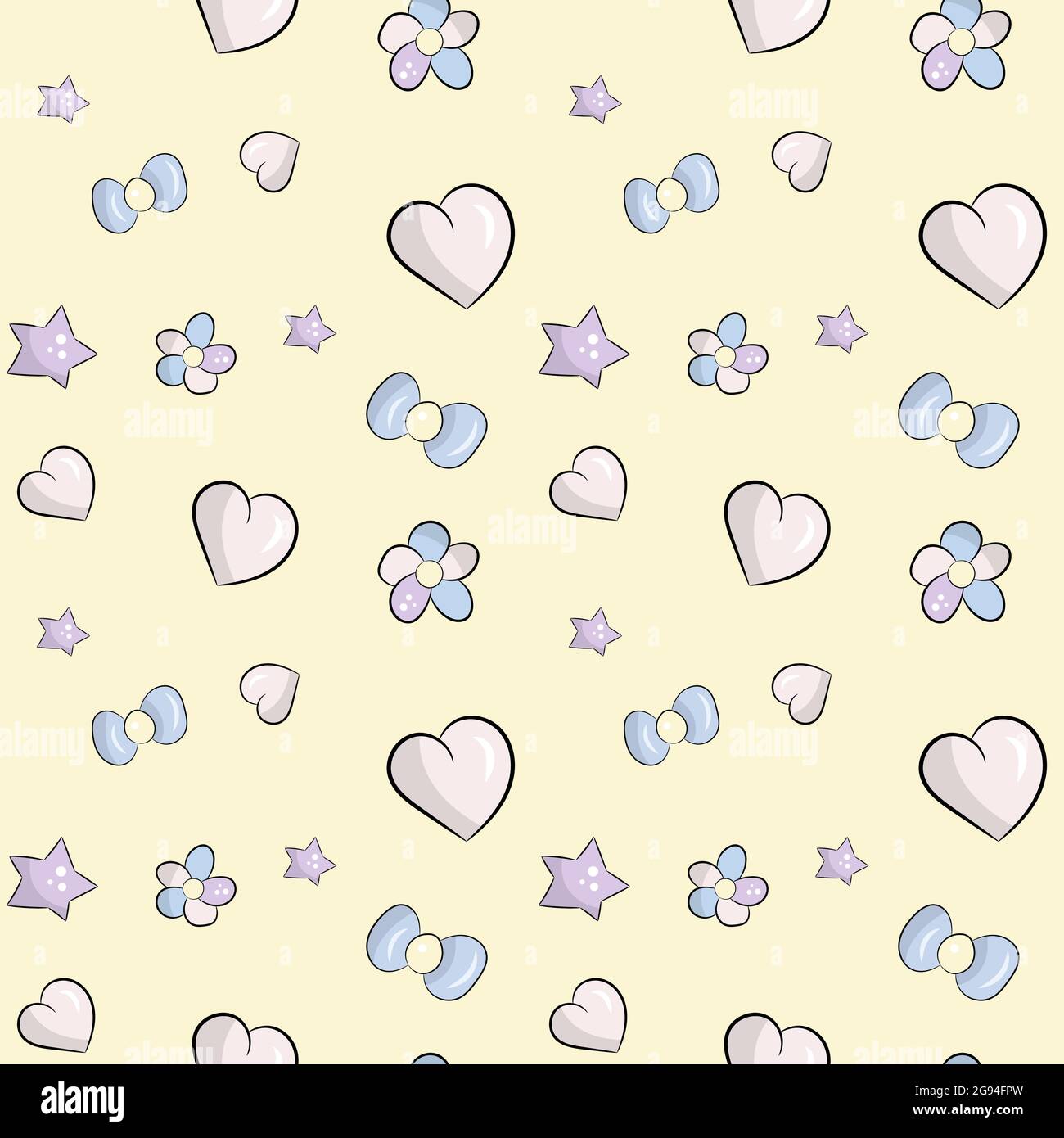 Hearts and bows Stock Vector Images - Alamy