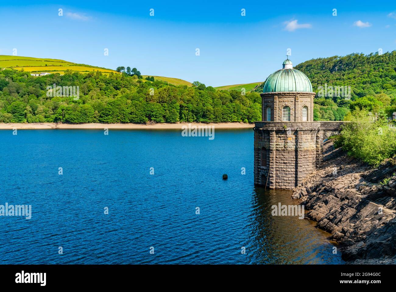 Garreg Ddu Dam and Reservoir, Elan Valley in Powys, Wales Stock Photo ...