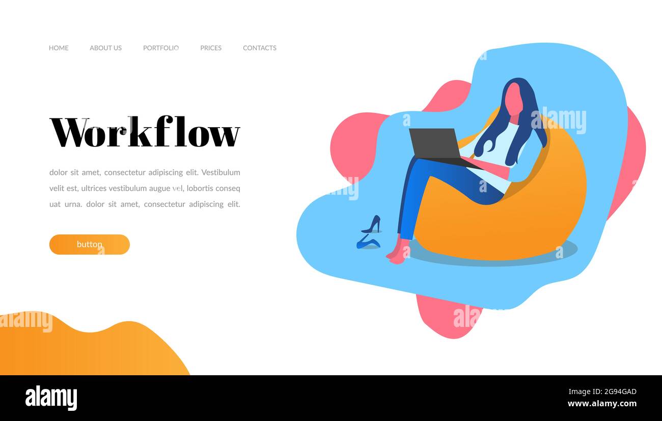 web page design templates for workflow, people with a laptop, coworking ...