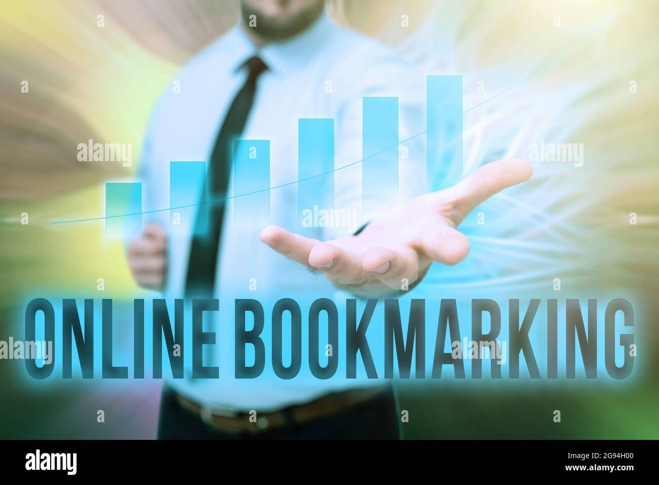 Hand writing sign Online Bookmarking. Concept meaning used to save a ...