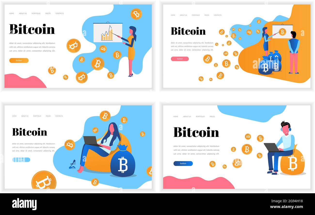 Set of web page design templates. Modern flat vector illustration ...